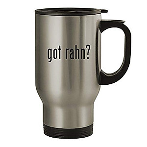 Knick Knack Gifts got rahn? - 14oz Stainless Steel Travel Mug, Silver