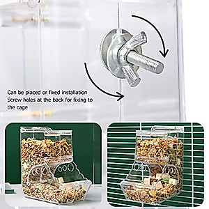 GLOGLOW Hamster Food Dispenser, Hamster Feeder Transparent Toxic Free Prevent Knock Over Automatic for Sugar Glider