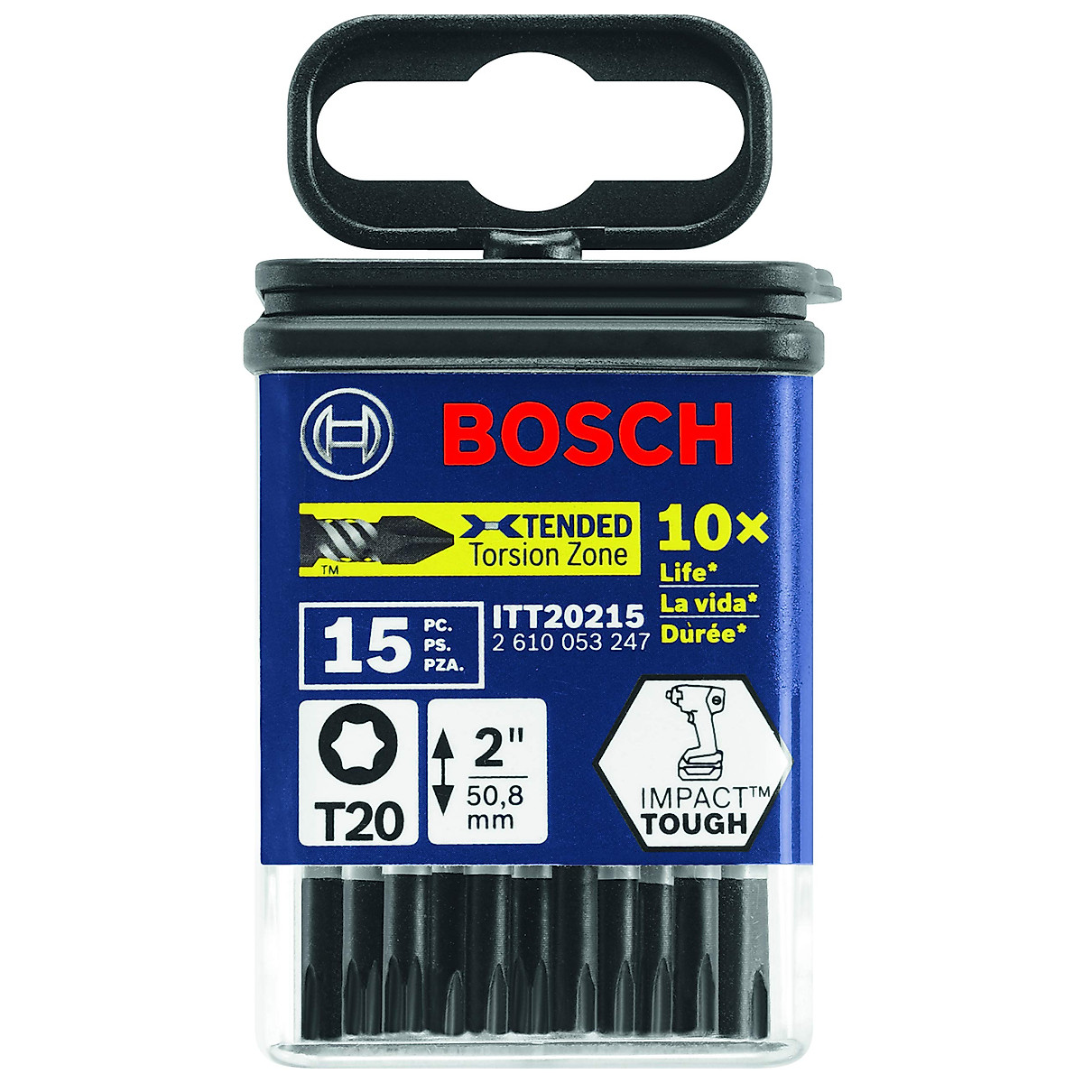 BOSCH ITT20215 15-Pack 2 In. Torx #20 Impact Tough Screwdriving Power Bits