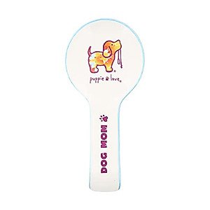 Pavilion Gift Company Dog Mom-Tie Dye-9.25" spoon rest, white