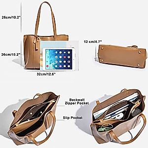 Women Tote Handbags, Soft Hobo Shoulder Purse Top Handle Satchel Bags Large Capacity for Work, Travel, Gift etc, Light Blue