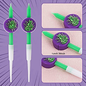 8pcs Hero Fist Birthday Cake Candles, Birthday Cake Topper Green Hero Themed Birthday Cake Decorations for Man Spider Friends Birthday Decoration Party Halloween Party Cake Favors Decors