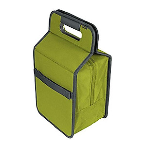 meori Green Foldable Lunchbox Cooler Spring Outdoor Work Picnic Insulated Collapsible Back to School Lunch, zzzz-s