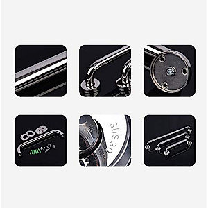 CRODY Bath Wall Attachment Handrails Grab Bar Rails Bathroom Chrome Stainless Steel Antislip Grab Bar, Brushed Nickel Polished Finished Wall Mounted Support Handrail, Shower Towel Rack Safety Railing/