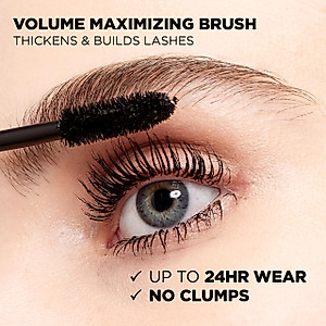 L’Oreal Paris Makeup Voluminous Original Volume Building Mascara, Black Brown, 0.28 fl; oz.