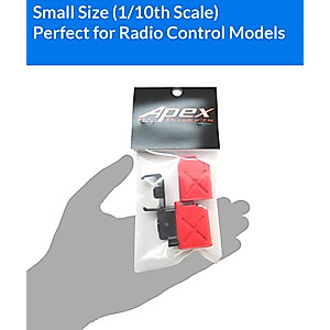 Apex RC Products 1/10 RC Rock Crawler Scale Red Jerry Gas Can Jug W/Brackets - 2 Pack 4052