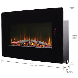 Dimplex Winslow 42" Wall-Mounted/Tabletop Electric Linear Fireplace (Model: SWM4220), 4777 BTU, 120 Volt, 1400 Watt, Black