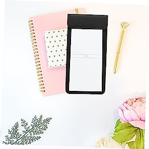 BESTOYARD 4pcs Bill Folder Foldover clipboard Mini Pocket clipboard Small Server notepads Notepad clipboard a4 hardboard Leather Low Profile Clip Checks pu Leather Office Business Wine Clip