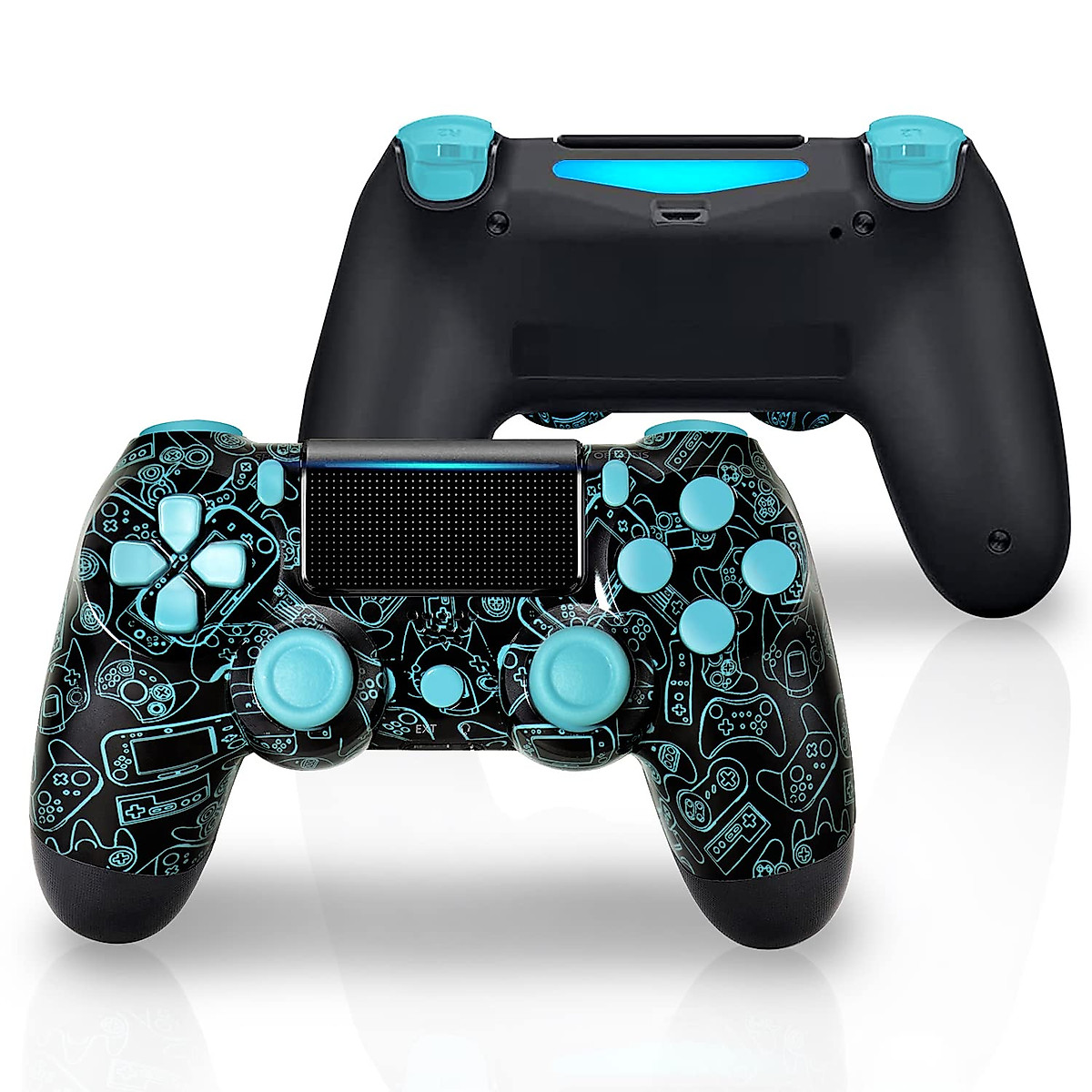 Wireless Controller for P4/Slim/Pro/PC, Remote Controller with Dual Vibration, Audio Gyro, Double Vibration Function
