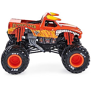 Monster Jam Official Monster Truck - El Toro Loco 1:24 Scale Die-Cast Vehicle - Chrome Rims and Tires For All Playsets - Collectible For Fans & Parties