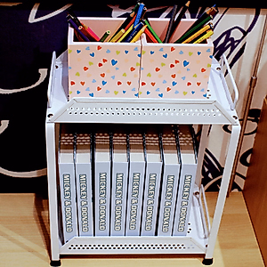 Bathroom Counter Organizer Kitchen Spice Rack and Cosmetic Storage Rack,Under Sink Organizer,For Bathroom Kitchen Living room Bedroom Dressing Table Sink Organization,2 Tier Standing Rack,White