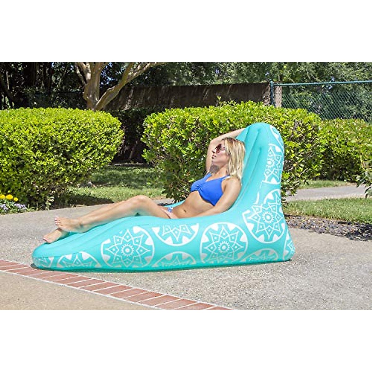 Poolmaster 85551 Imperial Lounge Deluxe Swimming Pool Float & Patio Furniture Multicolor