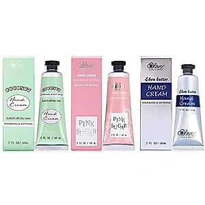 Hand Cream Gift Set - Hand Cream Set for Women, Shea Butter Hand Care Cream for Dry Hands, 3x2.0 oz Travel Size Hand Lotion Set, Christmas Gift Set for Women