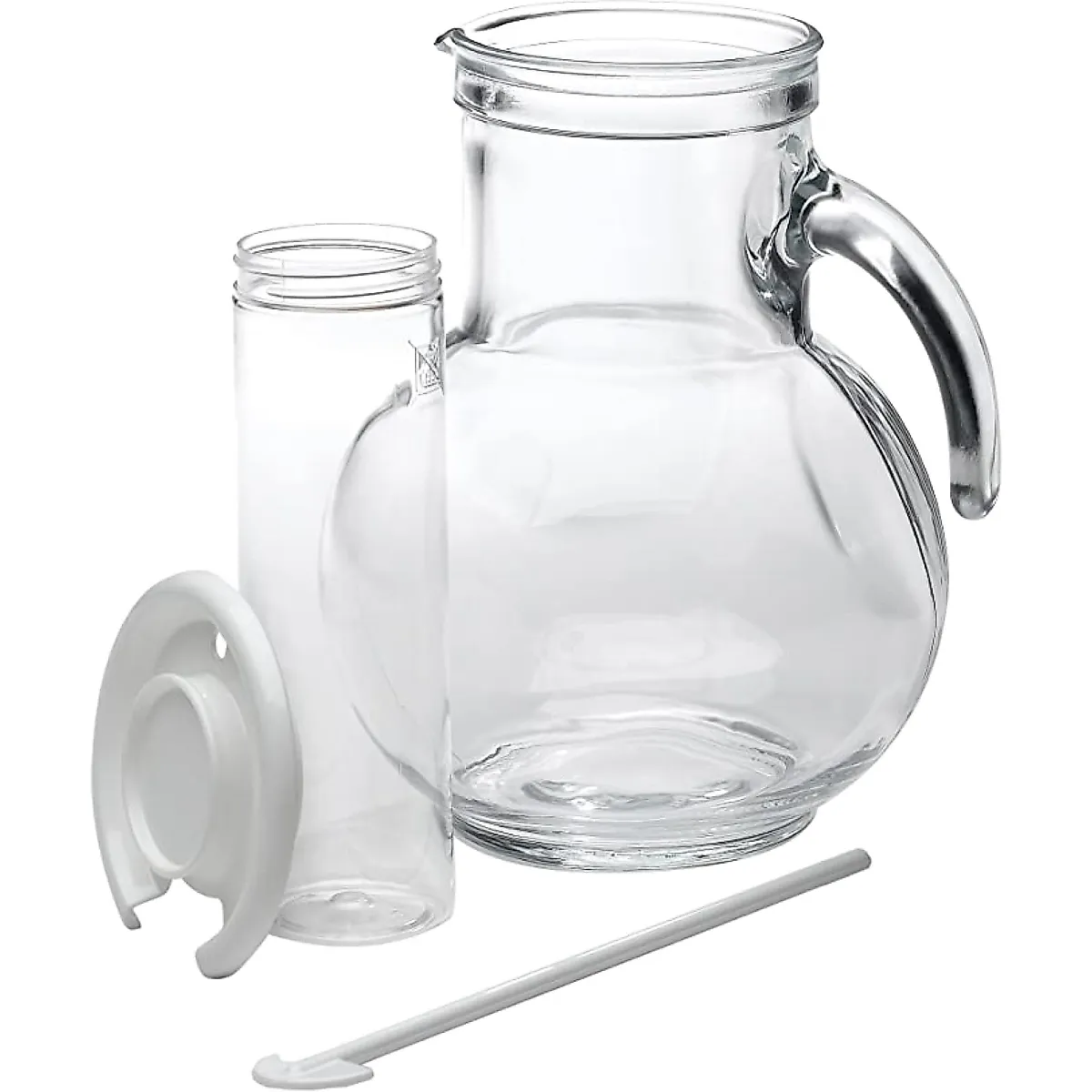 Bormioli Rocco Kufra Jug with Ice Container and White Lid, 72-3/4-Ounce