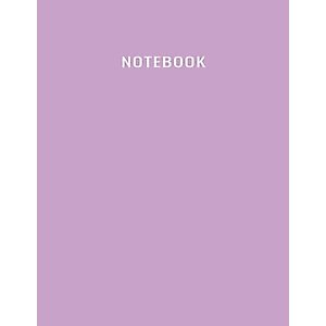 Notebook: Unlined/Plain Notebook - Large (8.5 x 11 inches) - 100 Pages - Lilac Cover