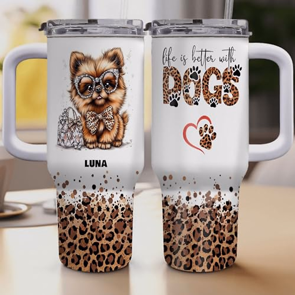 Personalized Dog Tumber with Chow Chow Dog’s Name – Custom Cup for Dog Moms, Ideal Gift for Mother's Day, Gifts For Pet Lovers 5Ckiwg