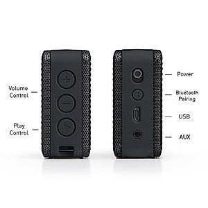 Soundfreaq Pocket Kick, SFQ-10: Portable Wireless Bluetooth Speaker & Speakerphone, with Built-in Microphone, Rechargeable Battery, 10H Play Time, Pocket Size, for iPhones & Android Smart Phones