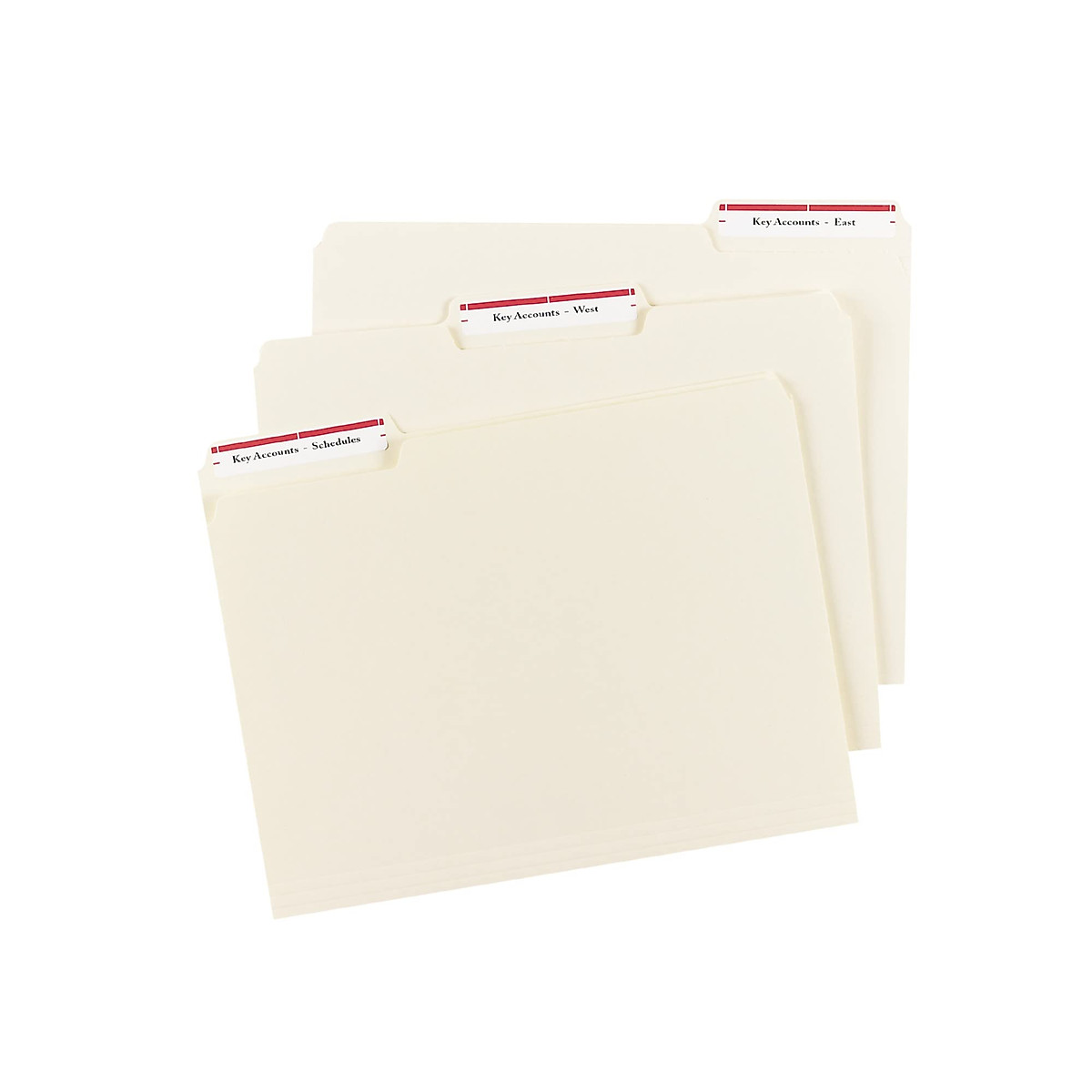 Avery TrueBlock File Folder Labels, 2/3" x 3-7/16", 1,500 Printable Labels, White/Red, Permanent (5066)