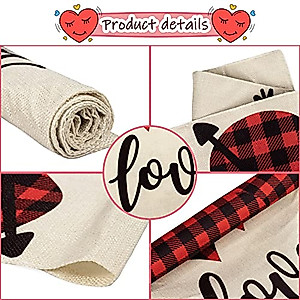 Valentines Day Love Garden Flag Vertical Double Sided Burlap Yard Flags Signs for Valentine’s Day Spring Summer Fall Yard Outdoor Farmhouse Decoration Small