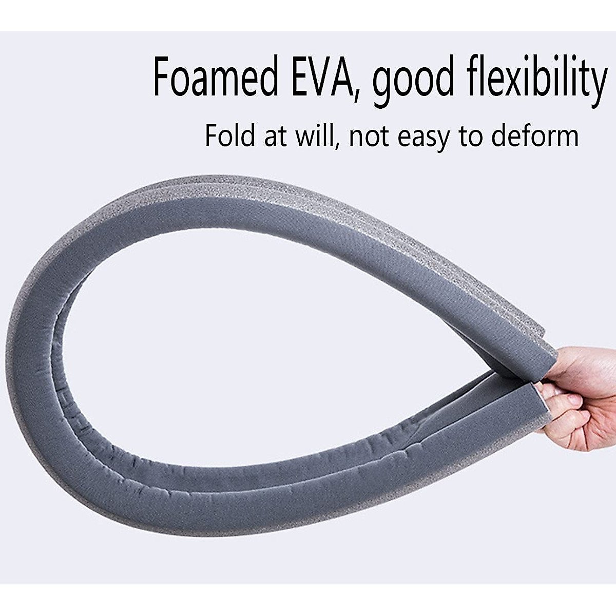 MS.CLEO Twin Door Draft Stopper, Double Side Under Door Bottom Seal Strip, Weather Stripping Window Breeze Blocker Adjustable Door Sweeps 36inch(Grey)