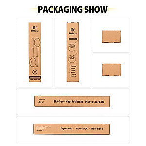 Pack of 2 Large Silicone Cooking Spoons,Non Stick Solid Basting Spoon,Heat-Resistant Kitchen Utensils for Mixing,Serving,Draining,Stirring (BLACK)