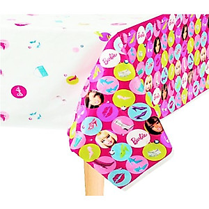Barbie, All Dolled Up 54" x 102" Plastic Table Cover