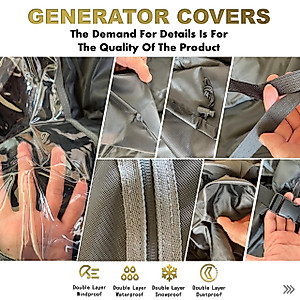 GEHENG Generator Covers, Generator Covers While Running, Top Can Be Opened for Refueling, 600D Silver Coated Oxford Waterproof Cloth+200D Flexible Fabric Inner Lining, Double Layer Material