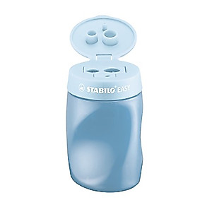 Ergonomic Container Sharpener - STABILO EASYsharpener - 3 in 1 - Right-Handed - Blue