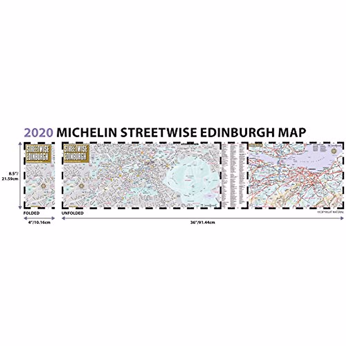 Streetwise Edinburgh Map - Laminated City Center Street Map of Edinburgh, Scotland (Michelin Streetwise Maps)