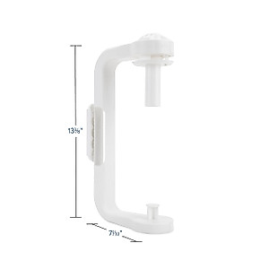 Camco Paper Towel Holder | Ideal for Compact Areas | Features Mountable Design and Adjustable Side Knob | White (57114)