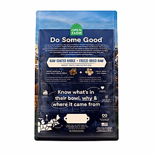 Open Farm RawMix Grain-Free Wild-Ocean Recipe for Dogs, includes Kibble, Bone Broth, and Freeze Dried Raw, Inspired by The Wild, Humanely Raised Protein and Non-GMO Fruits and Veggies, 3.5 lb