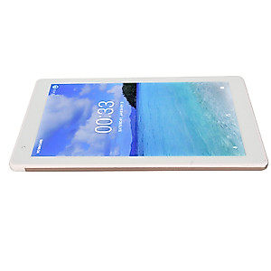 Honio Calling Tablet, HD Tablet 4GB RAM 64GB ROM Dual Camera 2.4G 5G WiFi 100‑240V Gold 10 (US Plug)