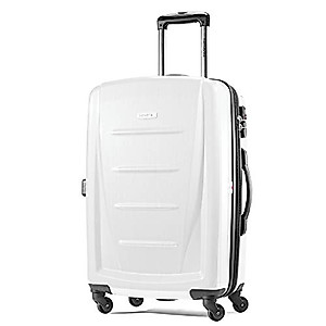 Samsonite Winfield 2 Hardside Expandable Luggage with Spinner Wheels, Checked-Medium 24-Inch, Brushed White