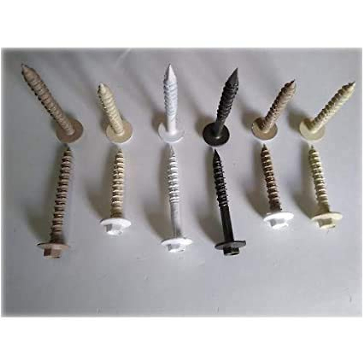 Shorpioen 100-Pack 1/4 x 1-3/4 Concrete Screw Hex Flanged White * Drill Bit NOT Included * BC-1428CNHFW