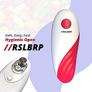 RSLBRP Electric Can Opener: One Touch - No Sharp Edge, Food-Safe and Battery Operated Can Opener (Blue)