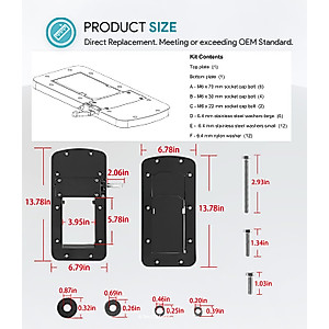 8M0092064 Xi Series Quick Release Mounting Bracket Kit Replacement for MotorGuide Xi3 Xi5 Trolling Motors, Aluminum Black