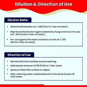 F10 SCXD Concentrated Veterinary Disinfectant & Cleaner with Soap for Kennels, Litter Box, Cage, Terrariums, Habitats, Vet Practices - 100 ml (3.4oz)