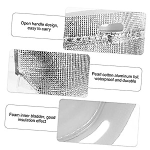 ULTECHNOVO 12 Pcs Self-sealing Thermal Bag Organizer Tote Bag Zip up Tote Bag Lunch Bag Tote Insulated Food Delivery Bag Cake Pizza Packaging Bag Baking Food Bag Take-out Food Bag Zipper Cake