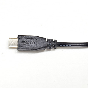N//C 2pcs Micro USB Male Plug Cable 12inch 30cm 5V 3A 22AWG 2 Wires Power Pigtail Cable Cord DIY Black, 1 feet