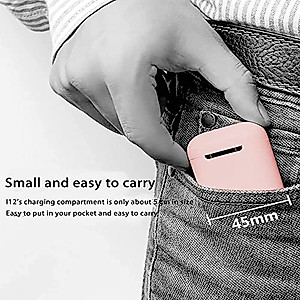 CosyFame Wireless Bluetooth Earbuds, True Stereo Headsets in-Ear, 30H Playtime & Charging Case, Built-in Mic Earphones Premium Sound, Touch Control, IPX5 Waterproof Sport Headphones, pink-a2