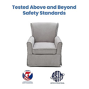 Delta Children Benbridge Glider Swivel Rocker Chair, Dove Grey