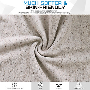 EXski Winter Neck Gaiter Warmer, Soft Fleece Face Mask Scarf for Cold Weather Skiing Cycling Outdoor Sports 2 Packed