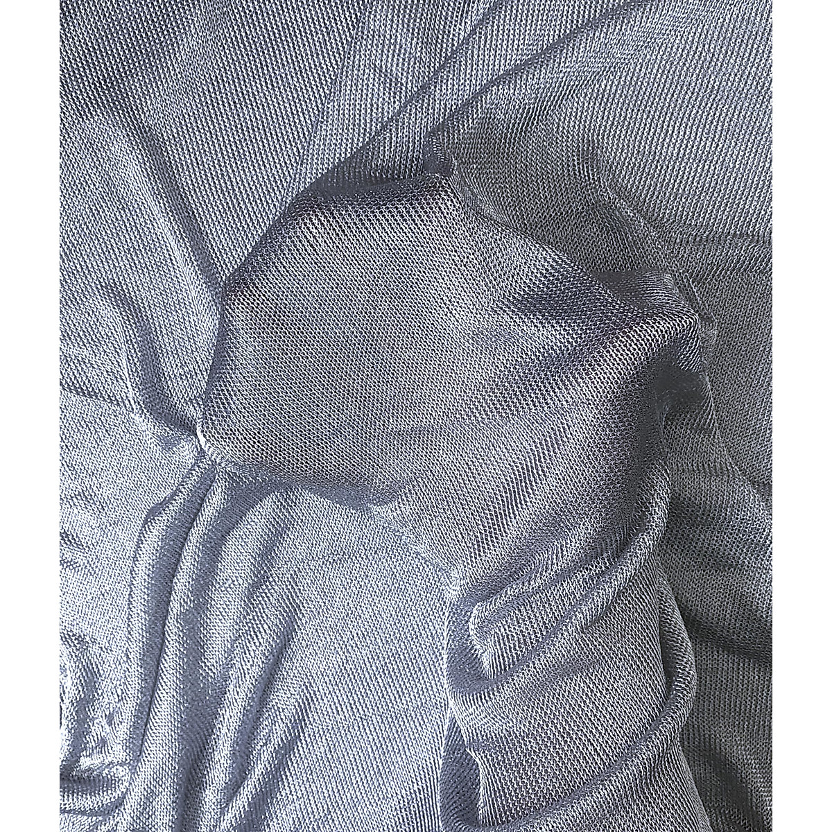 Keily & Megan Inc, 60" Wide Stretch Vintage Chainmail Medieval Era Armour LARP Cosplay Faux Metallic Chainmail Fabric by The Yard (Silver, 1 Yard)