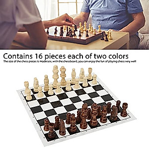 Chess Set,Chess Set with Foldable Board and Weighted Pieces,2 in 1 Travel Board Games for Kids and Adults, Folding Roll up Chess Game Sets,Packs and Travels Easy