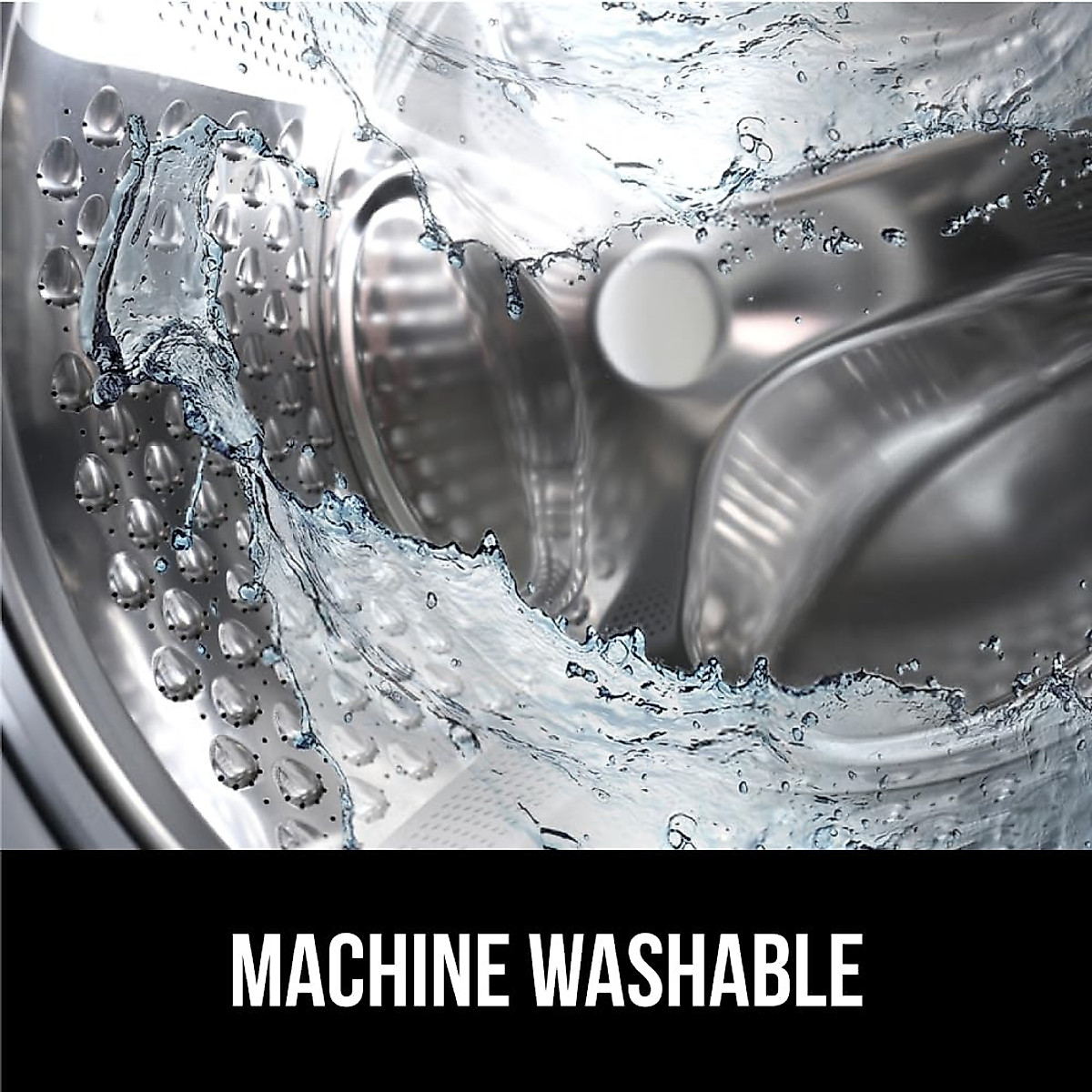 Gorilla Grip Patented Shower Stall Mat, 21x21, Machine Washable, Square Bathroom Bath Tub Mats for Stand up Showers and Small Bathtubs, Drain Holes Keep Floor Clean, Suction Cups, Soft on Feet, Clear