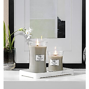 WoodWick Large Hourglass Candle Fireside, Gray, 21 Ounce