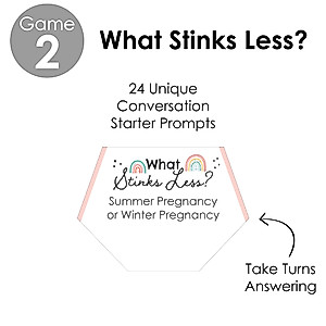 Big Dot of Happiness Hello Rainbow - Boho Baby Shower Conversation Starter - 2-in-1 Dirty Diaper Game - Set of 24