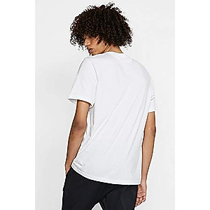 Nike Men's NSW Tee Brand Mark, White/Black/University Red, Large