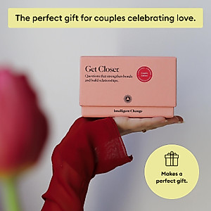 Intelligent Change Get Closer Conversation Cards for Couples, Intimacy Deck Card Game, Fun Date Night Ideas, 100 Icebreaker Couple Questions to Strengthen Bonds and Relationships