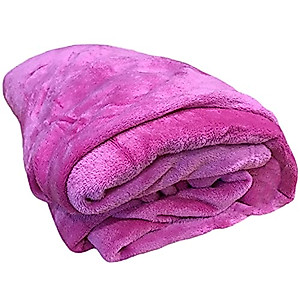 Home Must Haves Solid Hot Pink Super Soft Warm Cozy Plush Premium Bed Throw Blanket, Twin Size (75" x 80")